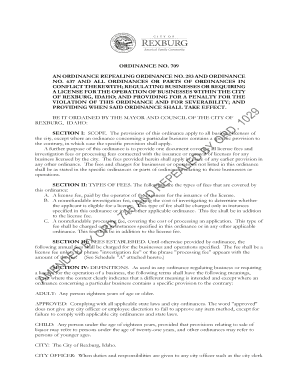 Fillable Online 283 AND ORDINANCE Fax Email Print - pdfFiller