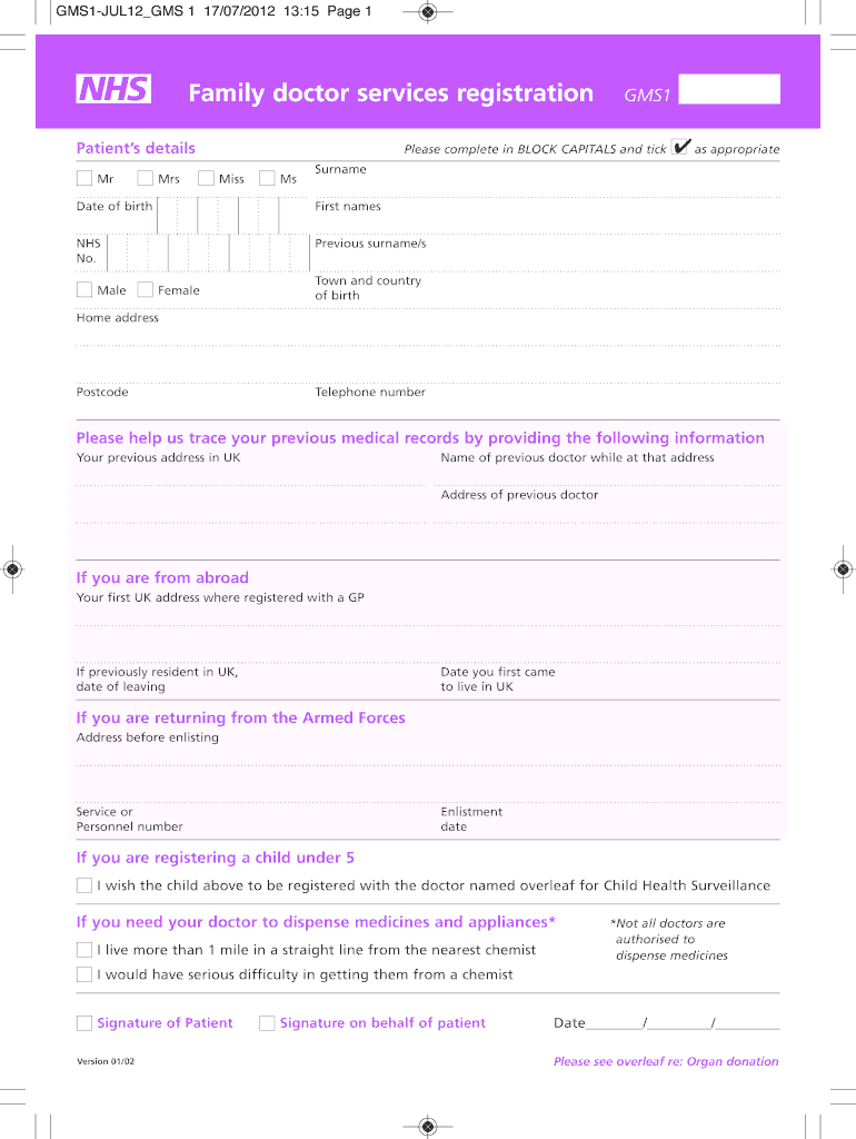 Fillable Online newbridgesurgerybath co Family doctor services ...