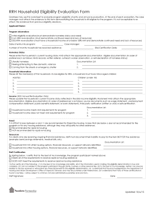 Fillable Online pasadenapartnership RRH Household Eligibility ...