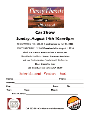 Fillable Online Classy Chassis Fax Email Print - pdfFiller