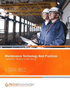 Fillable Online Maintenance Technology Best Practices Fax Email Print ...