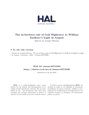Fillable Online The in-between role of Gail Hightower in William Fax ...