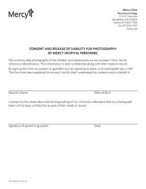 Fillable Online BConsentb Form - Mercy Fax Email Print - pdfFiller