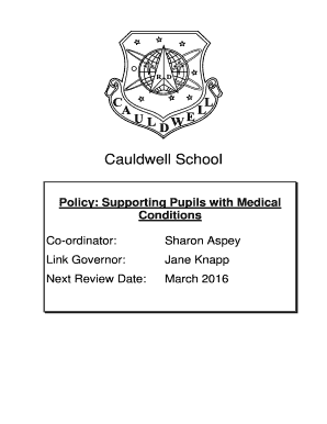 Fillable Online Cauldwell School - Cauldwell Lower School Fax Email ...