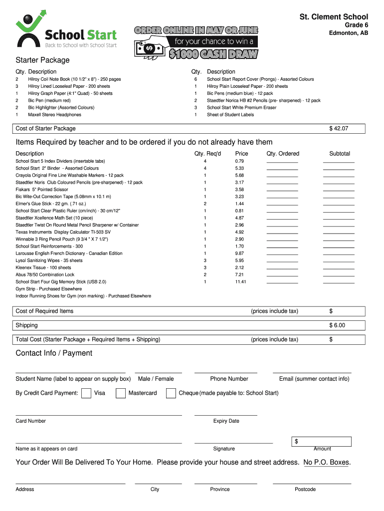 Fillable Online stclement ecsd Clement School - stclement ecsd Fax ...
