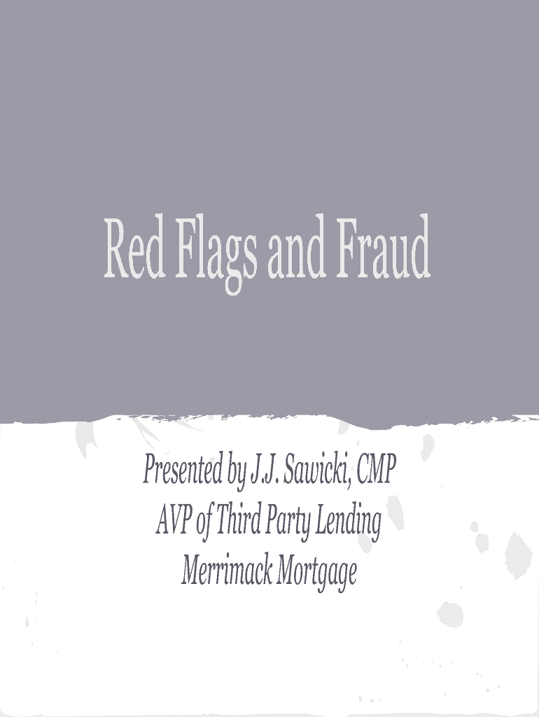 Fillable Online Red Flags and Fraud Fax Email Print - pdfFiller