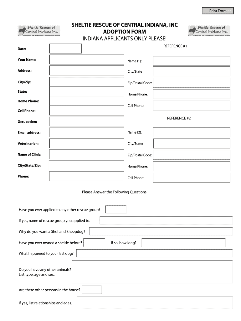 Fillable Online sheltie-rescue BEmployeeb Information bFormb - Sheltie ...