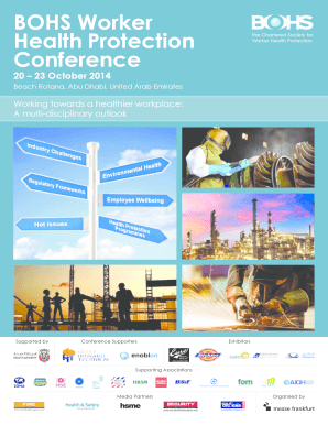 Fillable Online Conference Programme - BOHS Worker Health Protection ...
