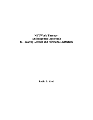 Fillable Online NETWork Therapy: An Integrated Approach to ... - Dr ...