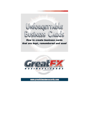 Fillable Online Unforgettable Business Cards: How to Create Cards That ...