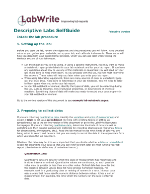 Fillable Online engineering union Descriptive Labs SelfGuide Printable Version - Union College ...