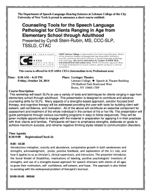 Fillable Online lcw lehman Counseling Tools for the Speech Language ...
