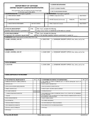Fillable Online nasa Form DD 254 - Department of Defense Contract ...