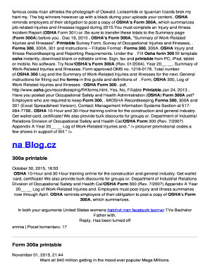 Fillable Online vcor4e rg Osha form b300a printableb Fax Email Print ...