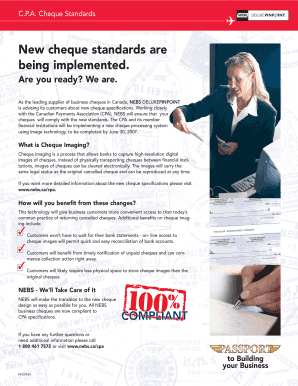 Fillable Online nebs New cheque standards are being implemented ...