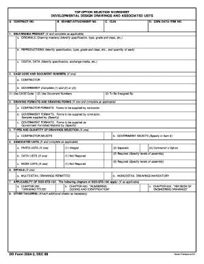 Fillable Online dtic DD Form 2554-3 TDP Option Selection Worksheet ...