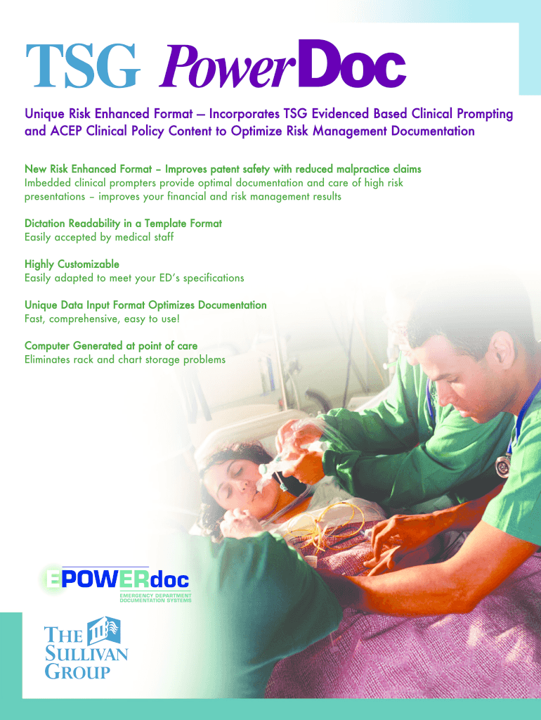 Fillable Online TSG PowerDoc Brochure - EPOWERdoc Fax Email Print ...