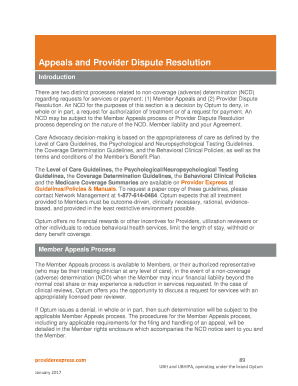 Fillable Online Appeals and Provider Dispute Resolution Fax Email Print ...
