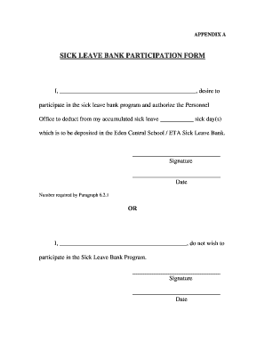 Fillable Online etaunion Sick Bank Form - etaunionorg Fax Email Print ...