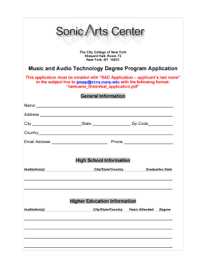 Fillable Online sonic arts ccny cuny To download Sonic Arts Center ...