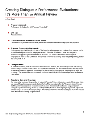 Fillable Online quality wisc Creating Dialogue in Performance ...