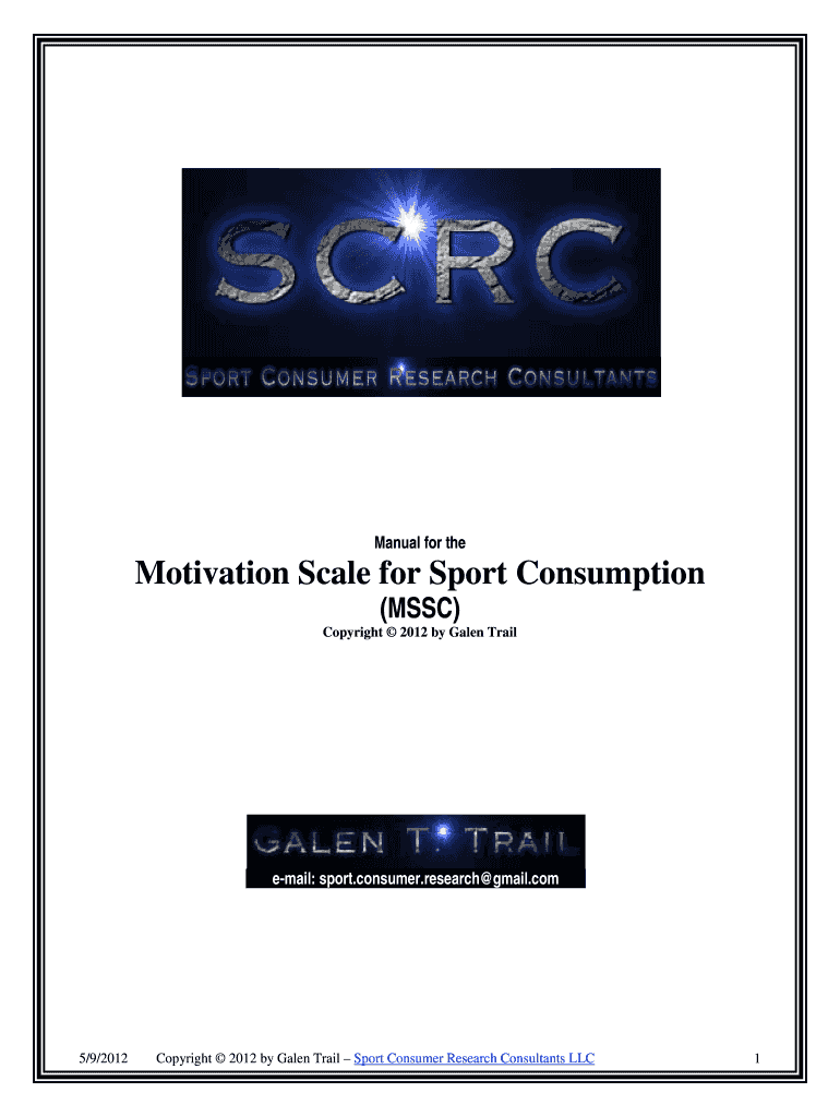 Fillable Online Motivation Scale for Sport Consumption - 2012 - Sport ...