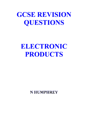 Fillable Online electronelec co GCSE REVISION QUESTIONS ELECTRONIC ...
