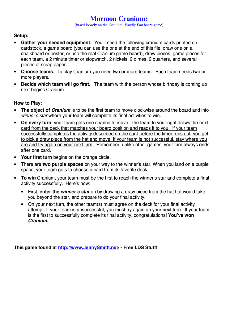 Fillable Online Mormon Cranium: Fax Email Print - pdfFiller