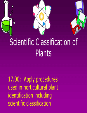 Fillable Online Scientific Classification of Plants Fax Email Print ...