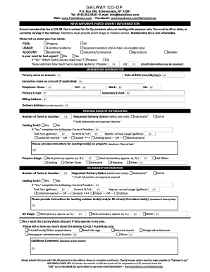 Fillable Online New co-op member form - Galway Co-op Fax Email Print ...