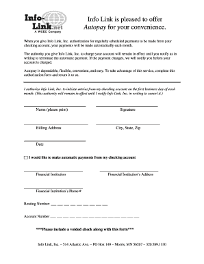 Fillable Online Autopay Formdocx Fax Email Print - pdfFiller