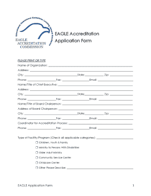 Fillable Online eagle1 EAGLE Application 2016 Fax Email Print - pdfFiller