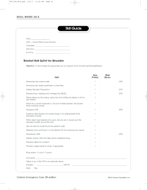 Fillable Online Blanket Roll Splint for Shoulder - toggenburg ski ...