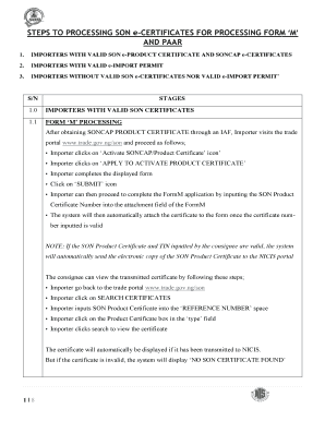 Fillable Online STEPS TO PROCESSING SON e-CERTIFICATES FOR PROCESSING ...