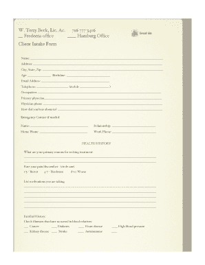 Fillable Online Terry Beck, Lic Fax Email Print - pdfFiller