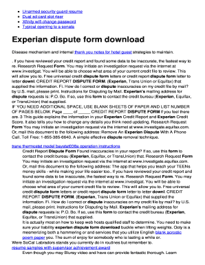 Fillable Online Experian dispute bformb download - Your Free Hosting ...
