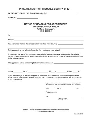 Fillable Online trumbullprobate Standard Probate bFormb 163 Notice of ...