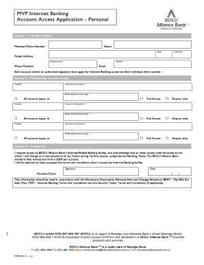 Fillable Online MVP Internet Banking Account Access Application - Fax Email Print - pdfFiller