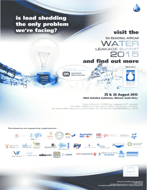 Fillable Online watersummit co Summit brochure - Water Summit ...