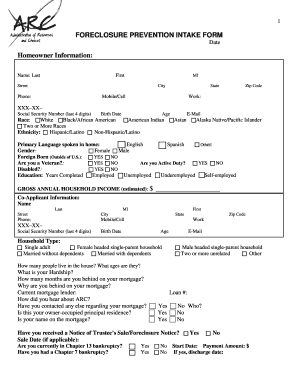 Fillable Online ARC Intake bFormb - ARC AZ Fax Email Print - pdfFiller