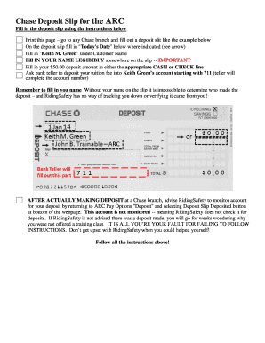 Chase Deposit Slip Online - Fill Online, Printable, Fillable, Blank ...