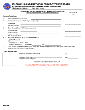 Npf Member Form Online - Fill Online, Printable, Fillable, Blank ...