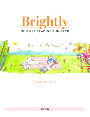 Fillable Online Summer reading fun pack - Brightly Fax Email Print ...