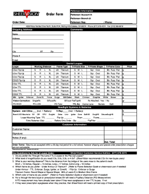 Fillable Online Patterson Information Order Form Patterson Account Fax ...