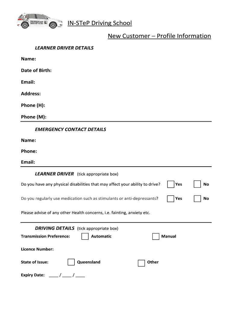 Fillable Online New Customer details form Fax Email Print - pdfFiller