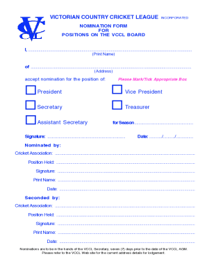 Fillable Online gdca.vic.cricket.com.aufiles29VCCL Board Nomination ...