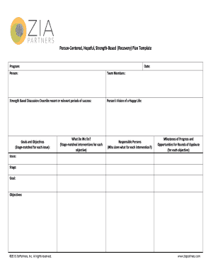 Fillable Online Integrated Person-centered, Hopeful, Strength-based ...