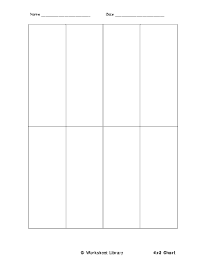 Fillable Online Four By Two Chart General use data chart Fax Email ...
