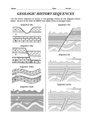 Fillable Online GEOLOGIC HISTORY SEQUENCES - Zunick Fax Email Print ...