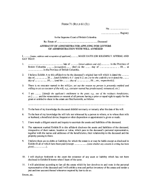 Fillable Online FORM 71 (RULE 61 (3) ) Fax Email Print - pdfFiller